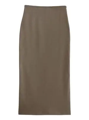Everlane Maxi Straight Skirt Deep Taupe