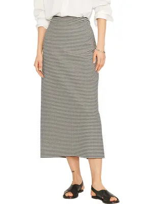 Everlane Maxi Straight Skirt Parchment/black