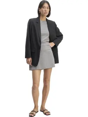 Everlane Mini A-Line Skirt Mid Heather Grey