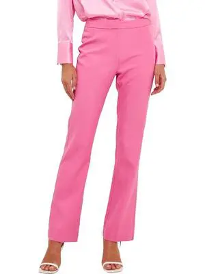 Endless Rose Flat Front Trousers - Pink