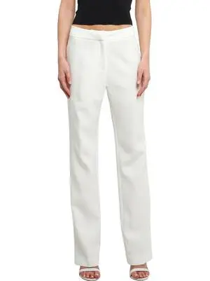 Endless Rose Flat Front Trousers - White