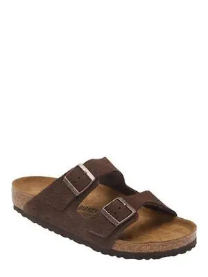 BIRKENSTOCK Birkenstock Arizona Leather Slide Sandal Roast