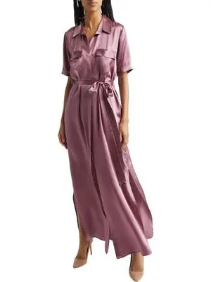 L'Agence Klement Utility Maxi Dress - Dusky Orchid