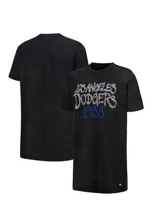 THE WILD COLLECTIVE Los Angeles Dodgers T-shirt Dress - Black