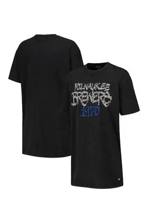 THE WILD COLLECTIVE Milwaukee Brewers Graphic T-shirt Dress - Black