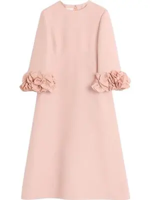 Valentino Garavani Crepe Couture Midi Dress - Vintage Rose