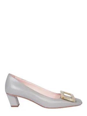 ROGER VIVIER Belle Vivier 45mm Leather Pumps Grey
