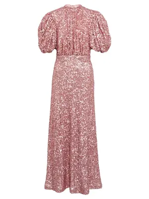 ROTATE BY BIRGER CHRISTENSEN Sequined Maxi Dress - Pink