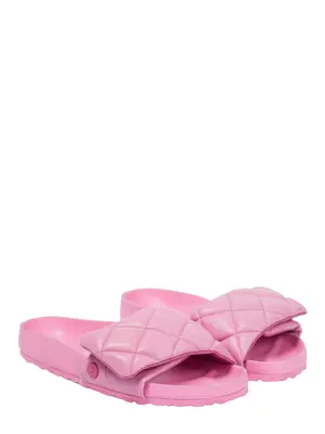 BIRKENSTOCK Sylt Quilted Leather Slides - Pink