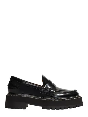 Proenza Schouler Lug-sole Leather Loafers - Black