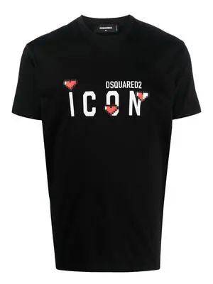 Dsquared2 Icon Logo-print T-shirt - Black
