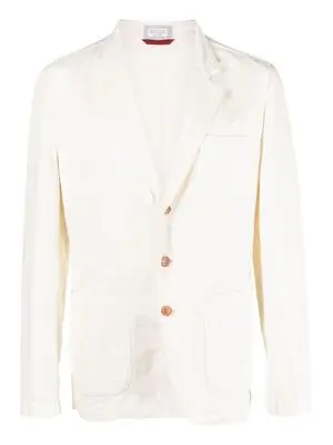 Brunello Cucinelli Single-breasted Button-fastening Jacket - White