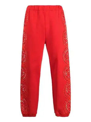 Stella McCartney Broderie-anglaise Track Pants - Red
