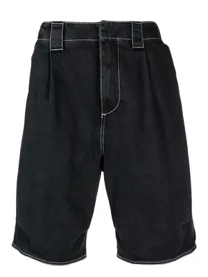 Sunnei Knee-length Denim Bermuda Shorts - Black