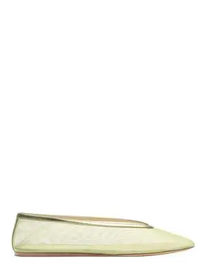 Le Monde Beryl Luna Mesh Ballerina Flats Lime