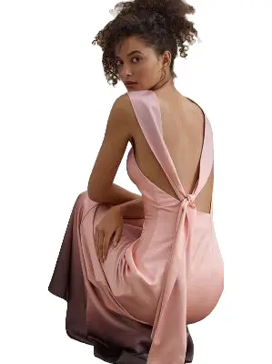 Significant Other Lana Cowl-Neck Tie-Back Maxi Dress Assorted
