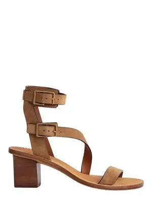 Zadig&Voltaire Cecilia Double Buckle Block Heel Sandals - Folk