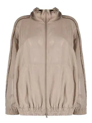 BRUNELLO CUCINELLI Monili-embellished Cotton Track Jacket