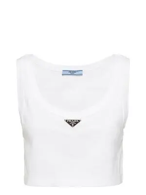 PRADA Jersey Cropped Top