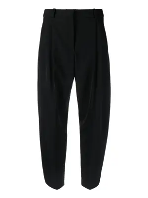 Stella McCartney Tapered Cropped Trousers - Black