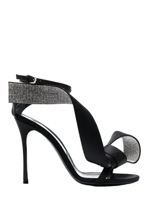 SERGIO ROSSI Marquise 105mm Leather Sandals - Black