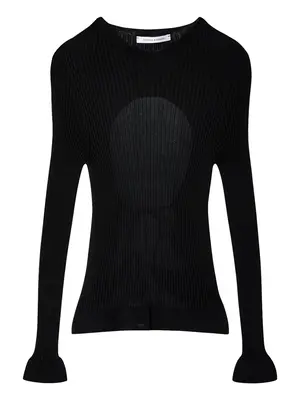 Cecilie Bahnsen Jayla Knitted Top - Black