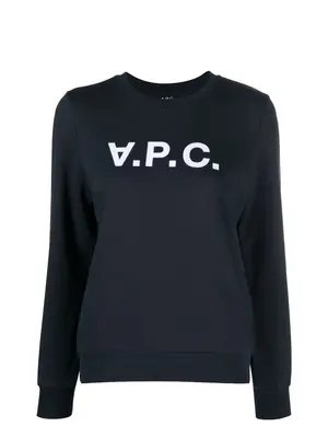 A.p.c. Vpc Logo-print Sweatshirt - Blue