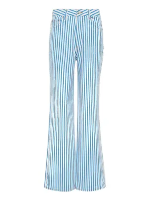 GANNI Magny Striped Straight Jeans - Multicoloured