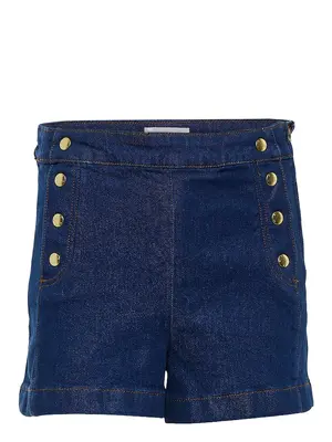 FRAME Sailor High-rise Denim Shorts - Blue