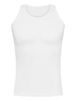 MAISON MARGIELA Ribbed-knit Cotton And Silk Tank Top - White