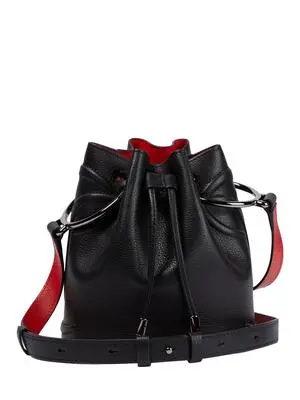CHRISTIAN LOUBOUTIN By My Side Leather Bucket Bag - Black