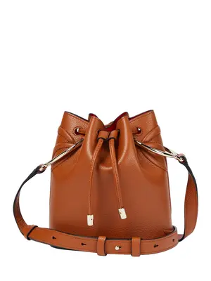 CHRISTIAN LOUBOUTIN By My Side Leather Bucket Bag - Brown