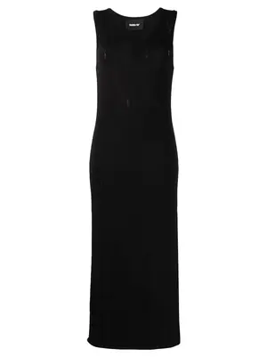 BARROW Distressed Knitted Maxi Dress - Black