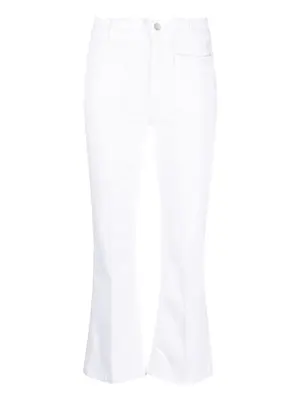 Liu Jo Flared Cropped Trousers - White