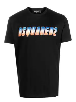Dsquared2 Glitter Logo-print T-shirt - Black