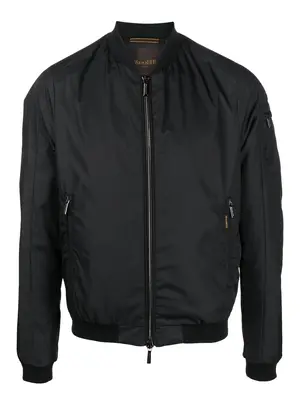 MOORER Zip-up Bomber Jacket - Black