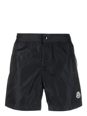 Moncler Logo-patch Swim Shorts - Blue