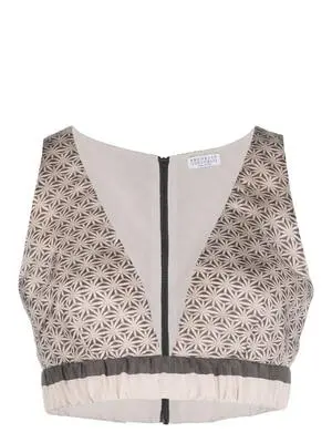 BRUNELLO CUCINELLI V-Neck Cropped Top