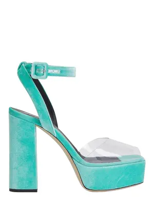 GIUSEPPE ZANOTTI 120mm Betty Plexi Sandals - Blue