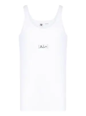 Random Identities Logo-print Cotton Tank Top - White