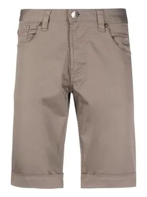 Emporio Armani Logo-plaque Chino Shorts - Grey