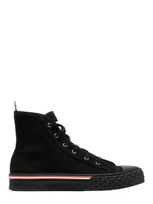 Thom Browne Rwb Stripe High-top Sneakers - Black