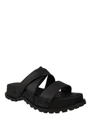 ARTISAN CRAFTED BY ZIGI Elixa Platform Sandals - Black Leather