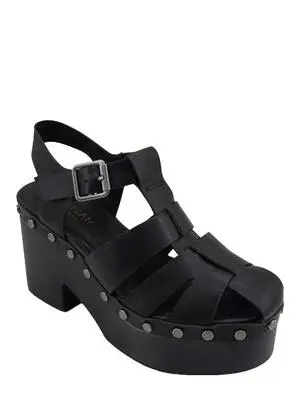 ARTISAN CRAFTED BY ZIGI Lorenza Platform Fisherman Sandal - Black Leather