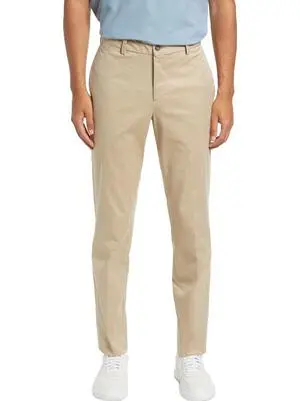 Berle Charleston Flat Front Stretch Twill Chino Pants - Khaki