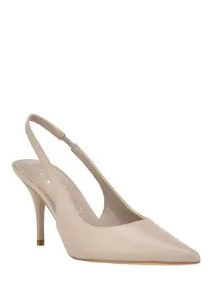 Calvin Klein Cinola Slingback Pointed Toe Pump - Taupe Leather