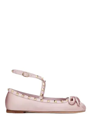 Valentino Garavani Rockstud Ballerina Flats - Pink
