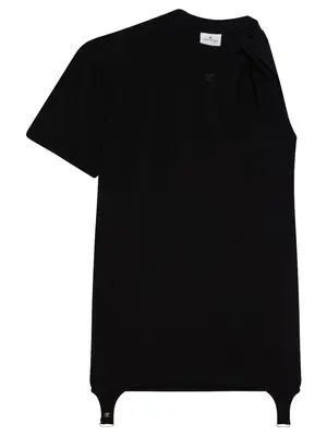 COURREGES Asymmetric Mini Dress - Black