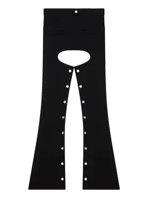 COURREGES Cut-out Flared Denim Trousers - Black