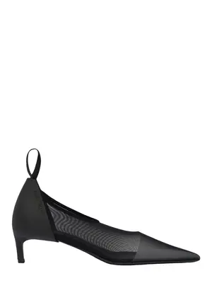COURREGES 35mm Diving Mesh Pumps - Black